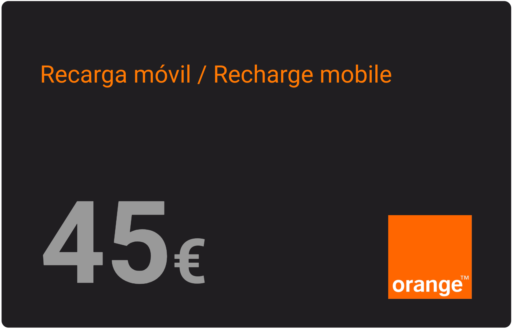 Recharge Orange Espagne en ligne: crédit, internet et forfait