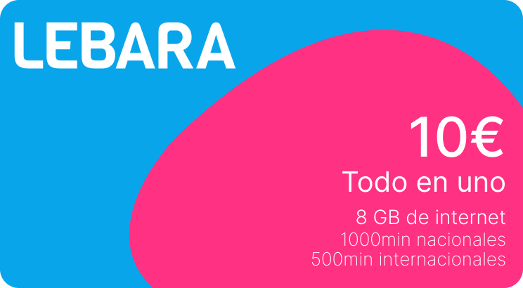 Recarga en línea Lebara Mobile España: Internet o minutos
